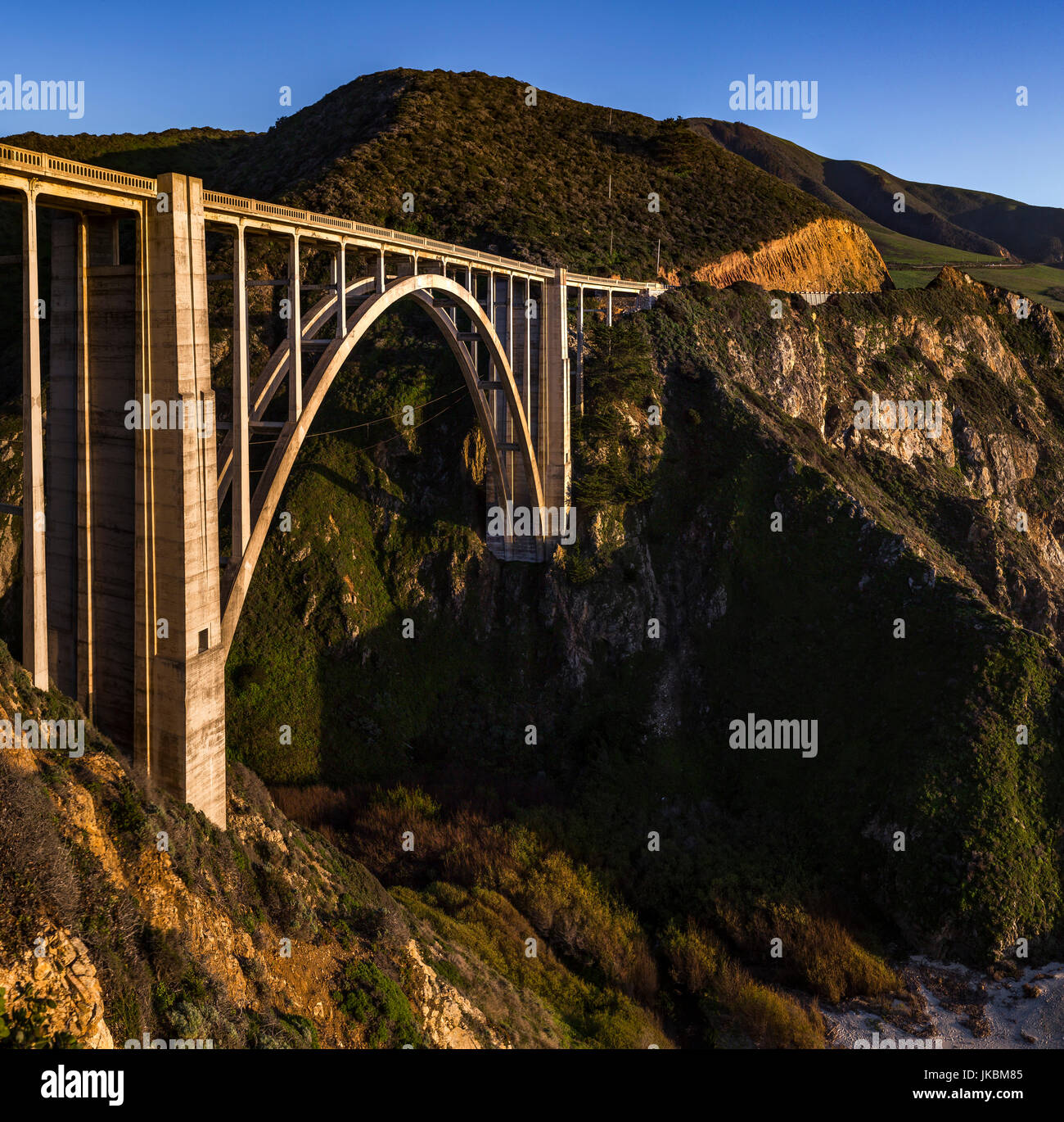 Square shot of the bridge with the shoreline Stock Photo - Alamy