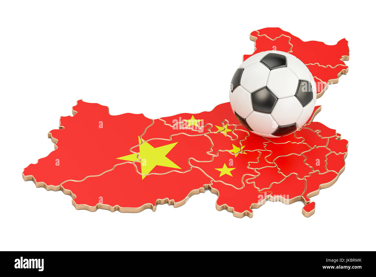 Football china flag Cut Out Stock Images & Pictures - Alamy