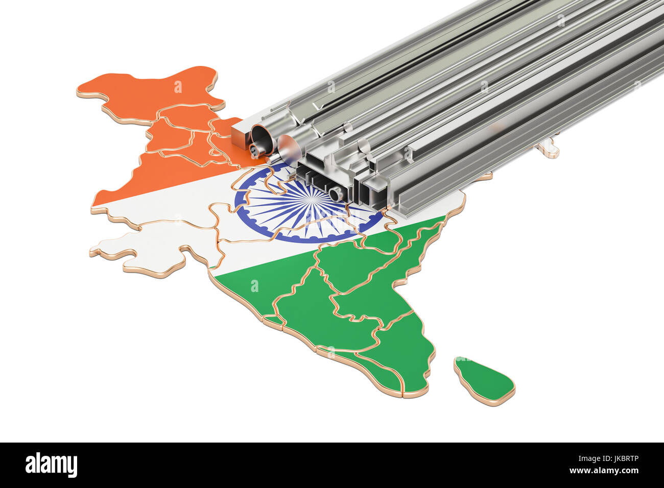 Metallic map of india hi-res stock photography and images - Alamy