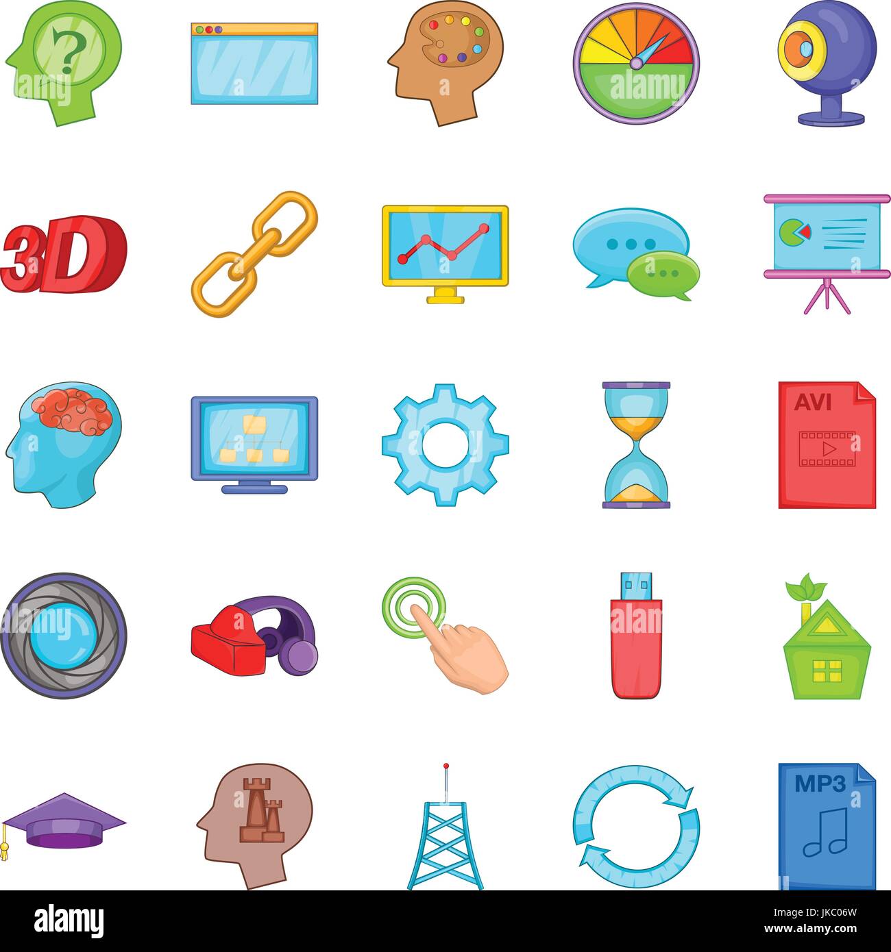 Progress icons set, cartoon style Stock Vector Image & Art - Alamy