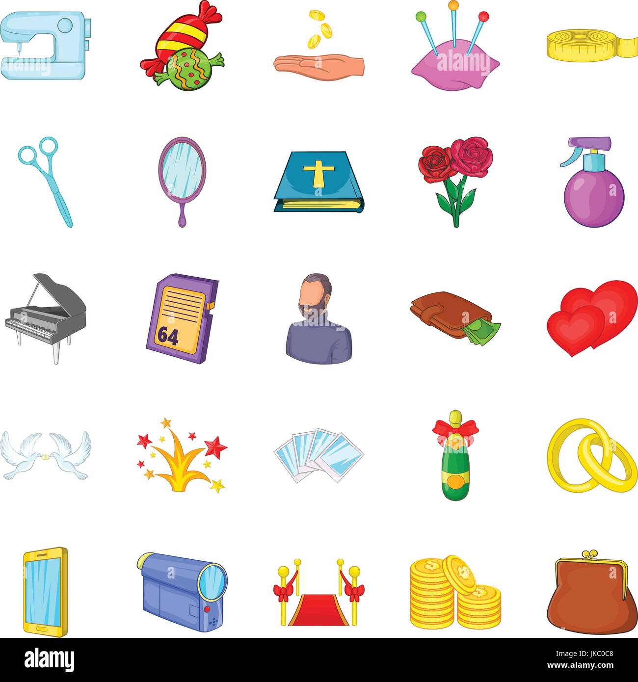 Celebration icons set, cartoon style Stock Vector Image & Art - Alamy