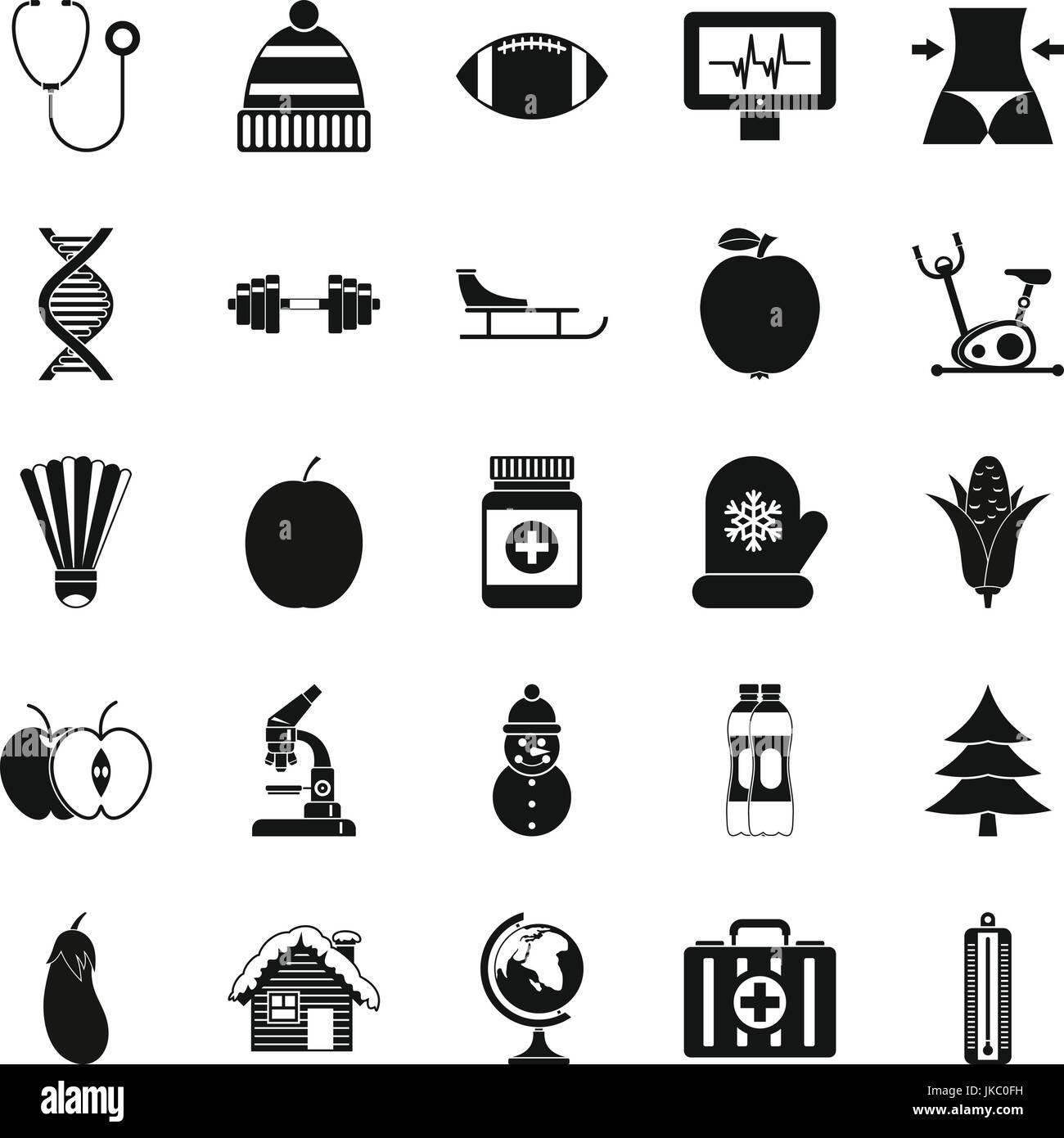 Good health icons set, simple style Stock Vector Image & Art - Alamy