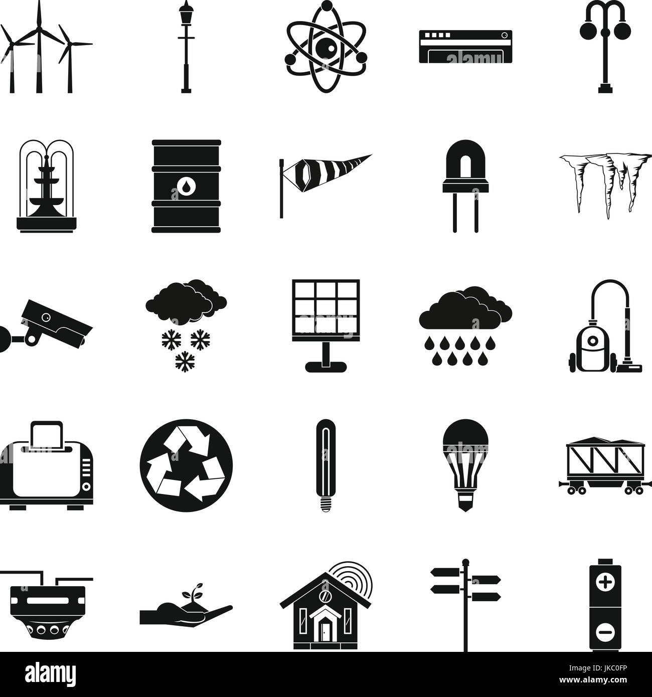 Urban icons set, simple style Stock Vector Image & Art - Alamy