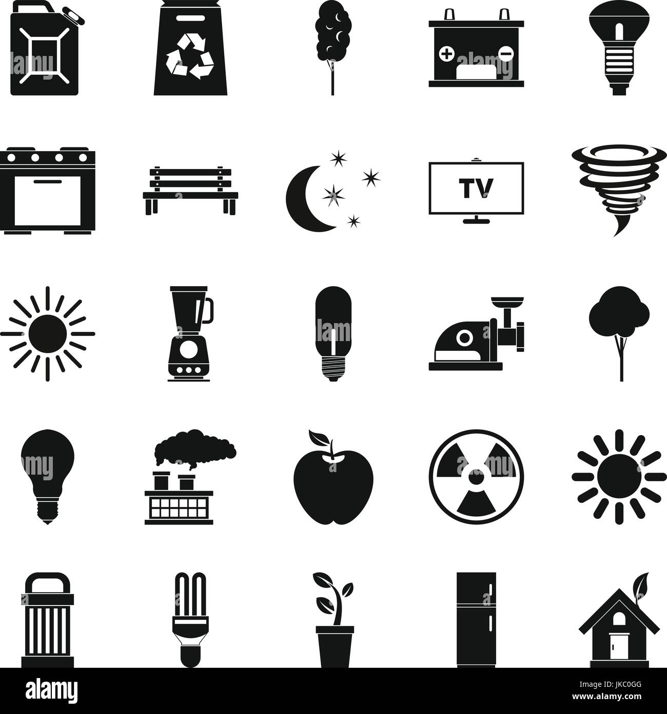 Energy icons set, simple style Stock Vector Image & Art - Alamy