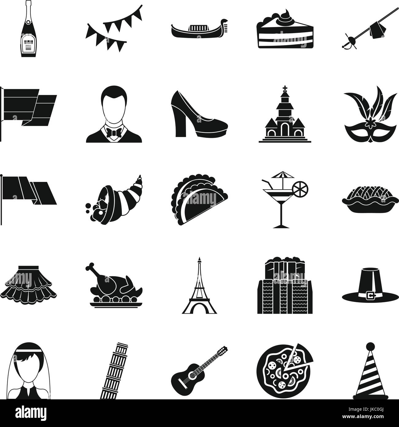 Wine Icons Set Simple Style Stock Vector Image And Art Alamy