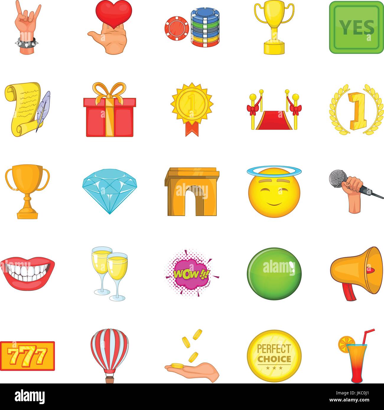 Prize icons set, cartoon style Stock Vector Image & Art - Alamy