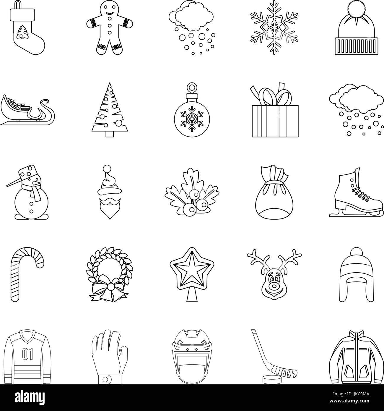 Stuff icons set, outline style Stock Vector Image & Art - Alamy