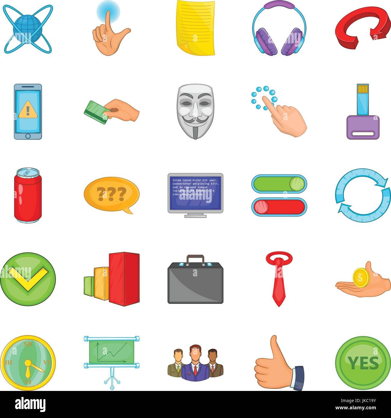 Team building icons set, cartoon style Stock Vector Image & Art - Alamy