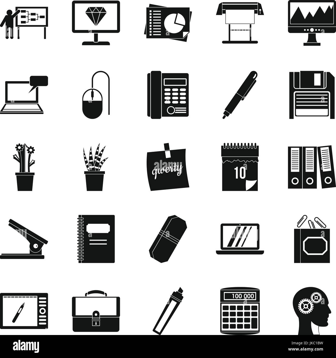 Office workers icons set, simple style Stock Vector Image & Art - Alamy