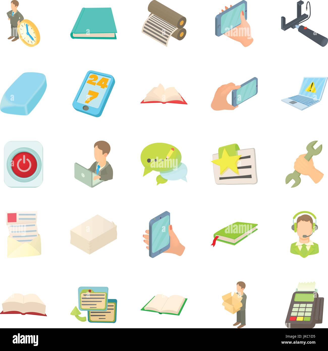 Typography icons set, cartoon style Stock Vector Image & Art - Alamy