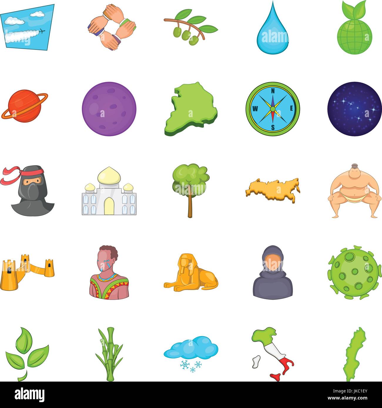 Culture icons set, cartoon style Stock Vector Image & Art - Alamy