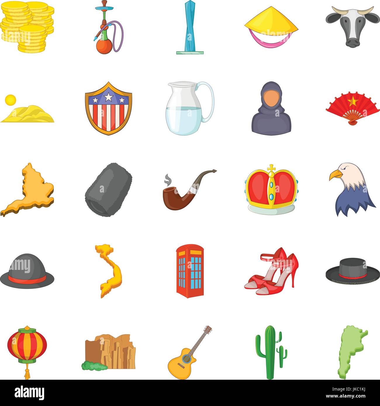 America icons set, cartoon style Stock Vector Image & Art - Alamy