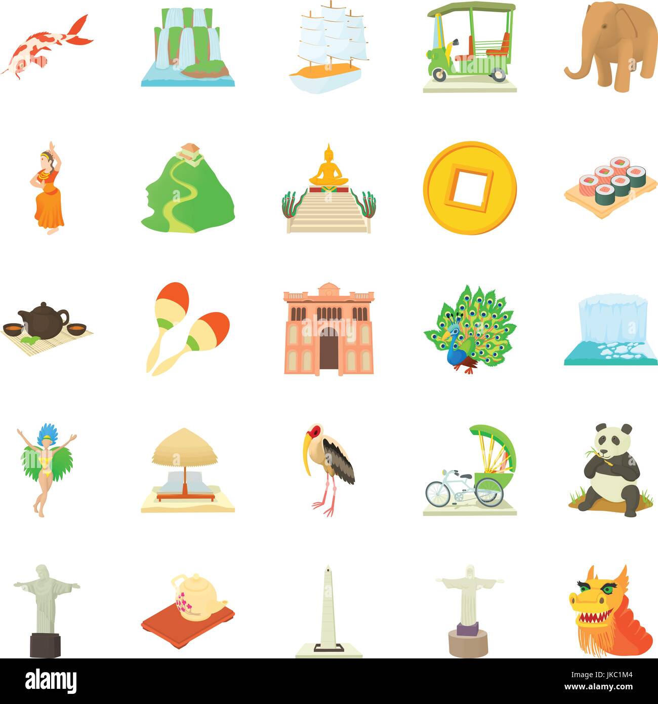 Journey icons set, cartoon style Stock Vector Image & Art - Alamy