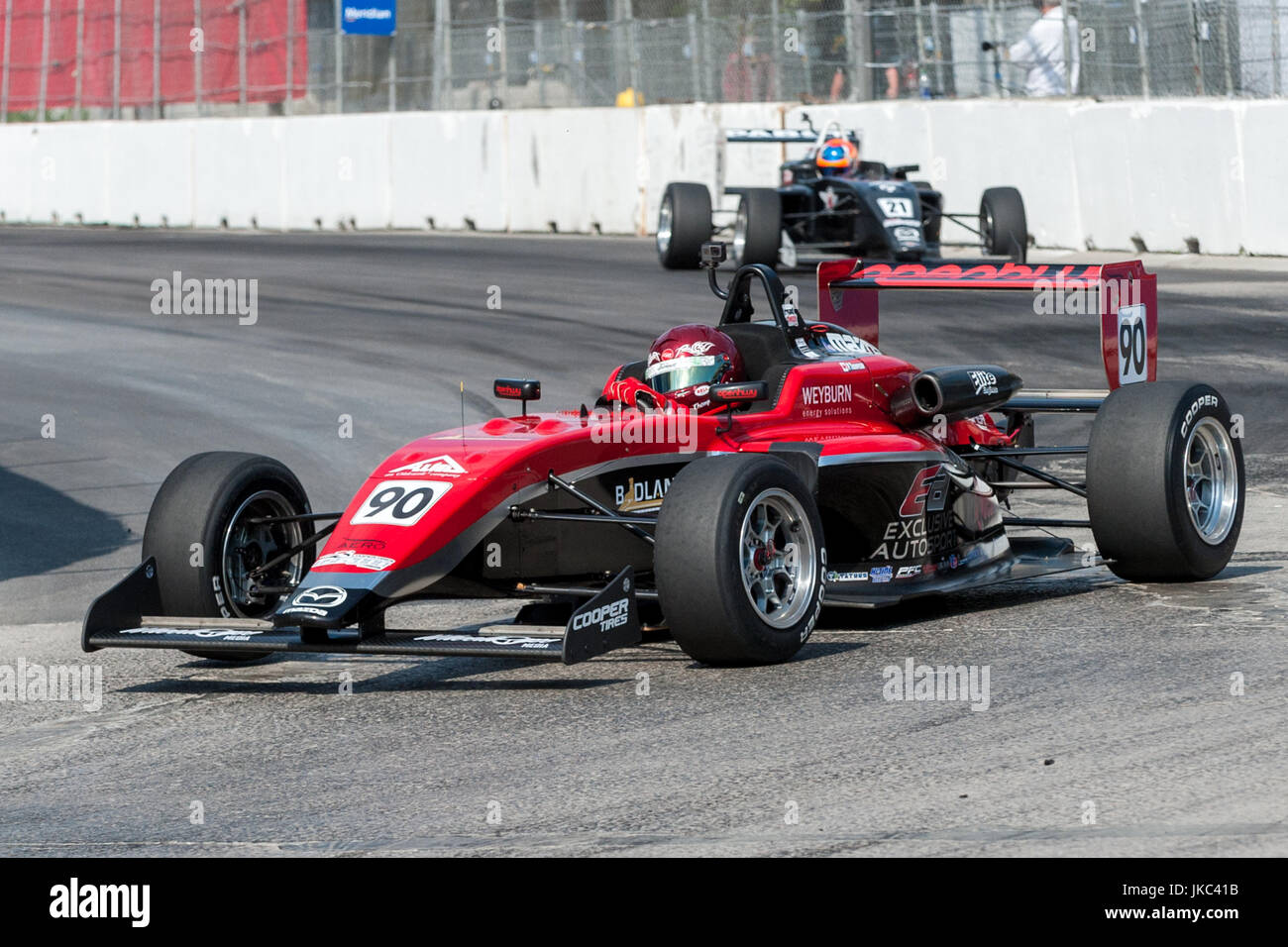 Parker Thompson (#90) during the IndyCar light Series Race at ...