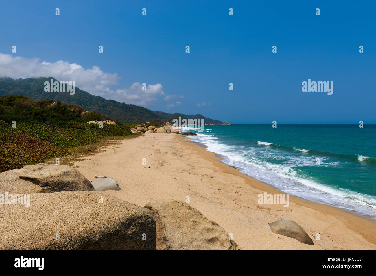 Beautiful beach in the Tayrona National Park (Parque Nacional Tayrona ...