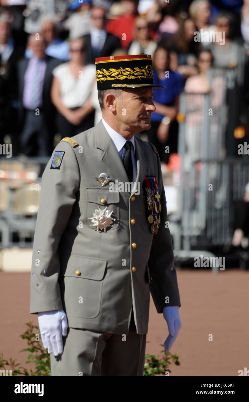 File pictures of General Pierre de Villliers stepped down on July 19 ...
