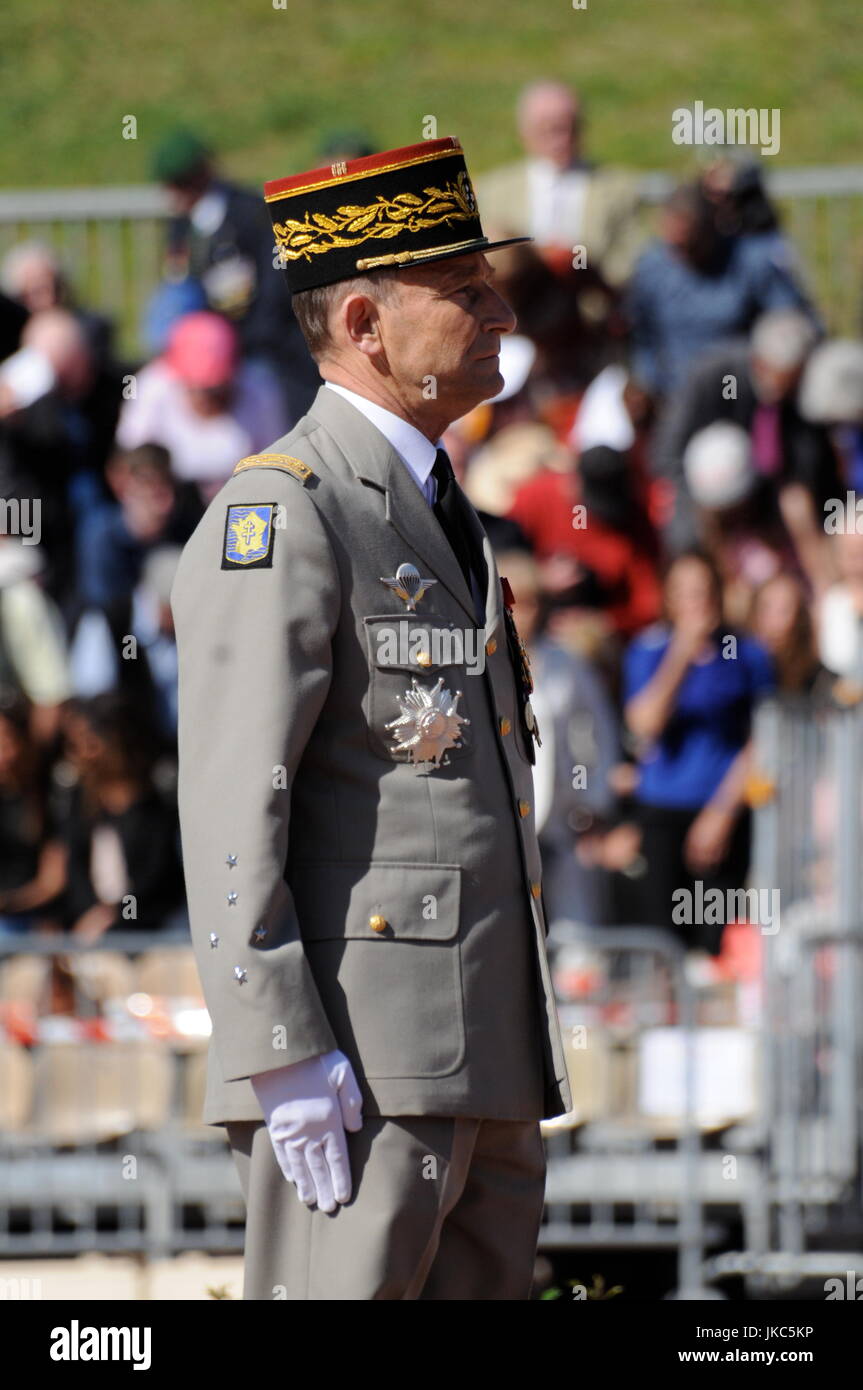 File pictures of General Pierre de Villliers stepped down on July 19 ...