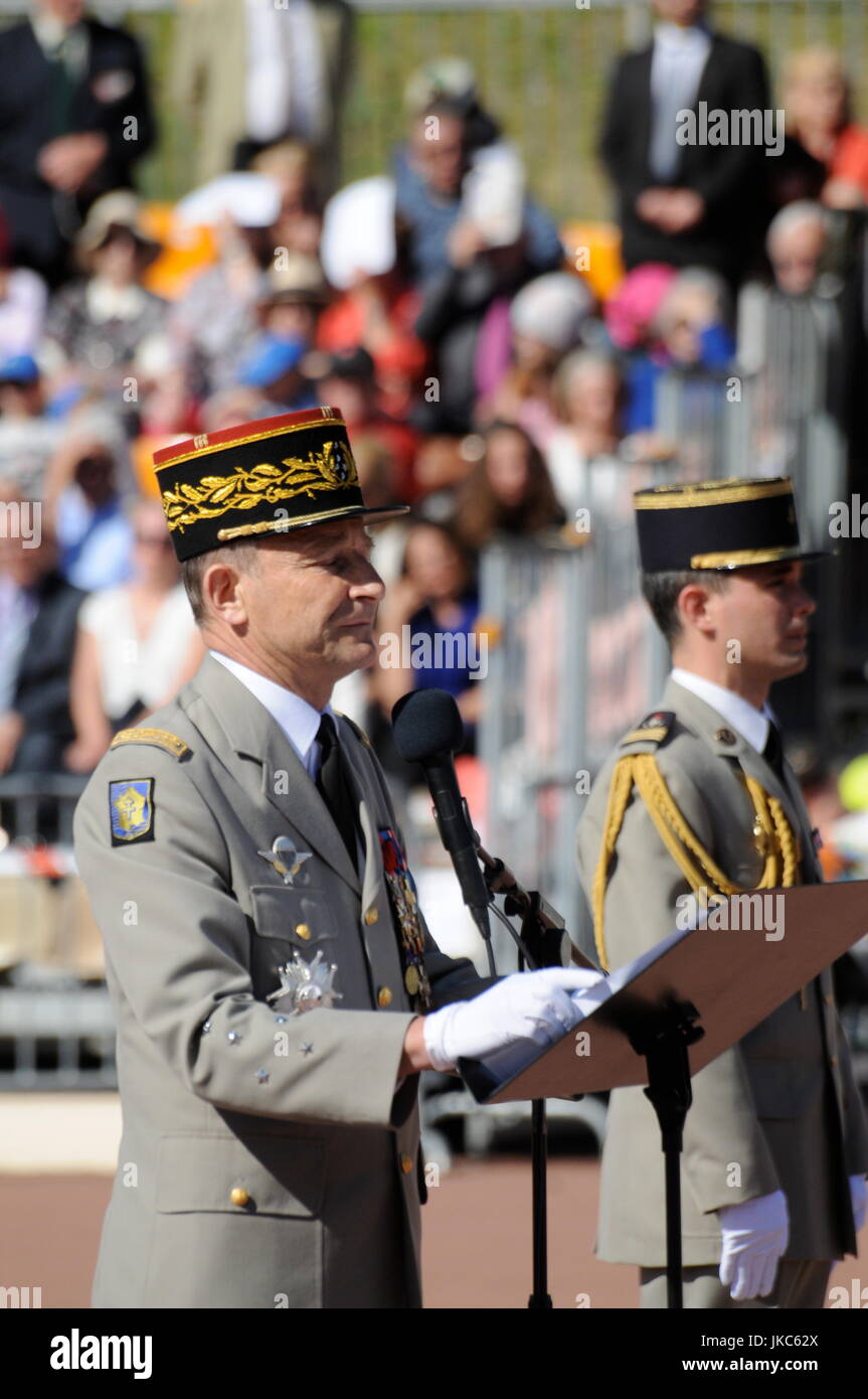 File pictures of General Pierre de Villliers stepped down on July 19 ...