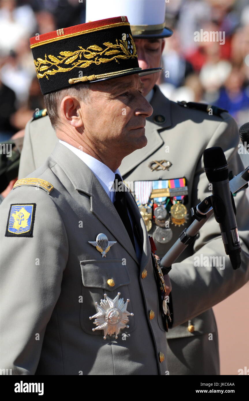 File pictures of General Pierre de Villliers stepped down on July 19 ...
