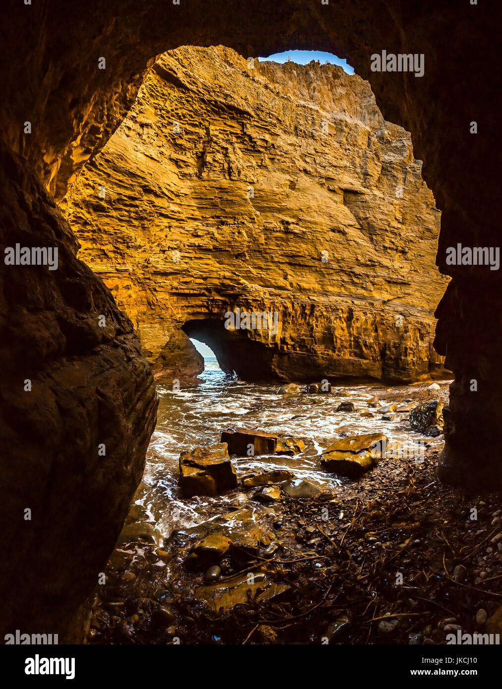 Secret cave and cove in Point Loma California Stock Photo - Alamy
