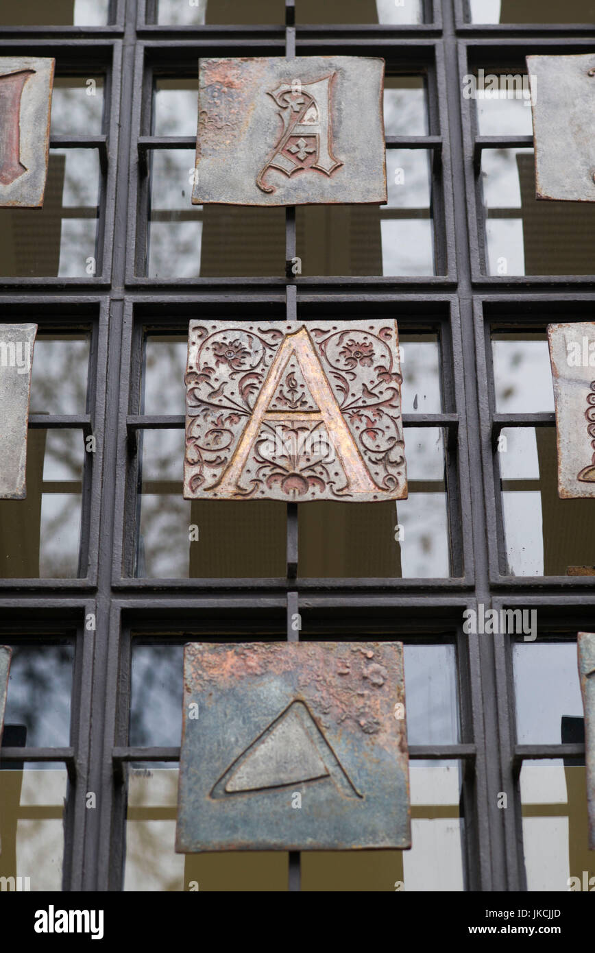 Alphabet doors on the berlin city library hi-res stock photography and ...