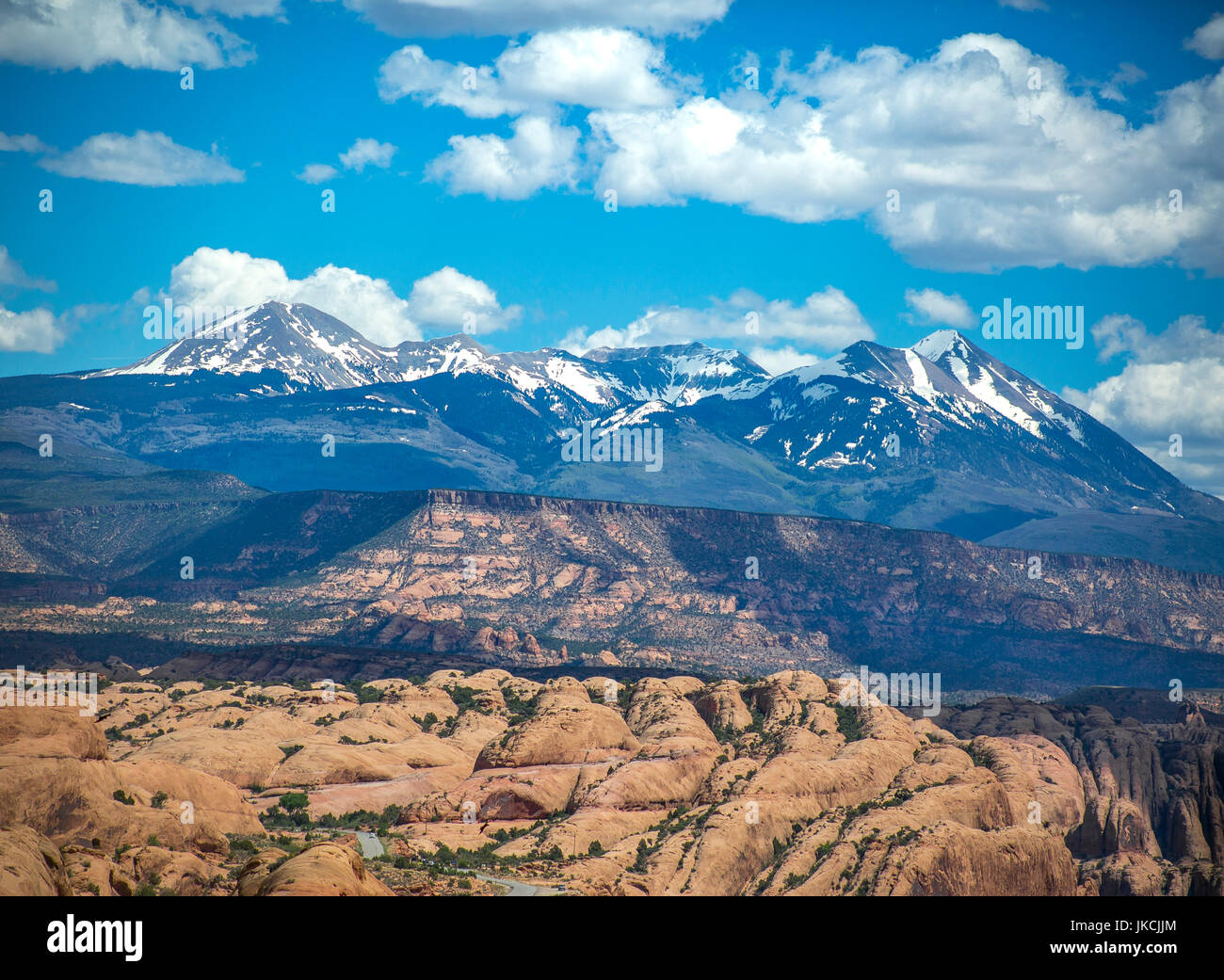 La Sal mountains in Moab Utah Stock Photo - Alamy