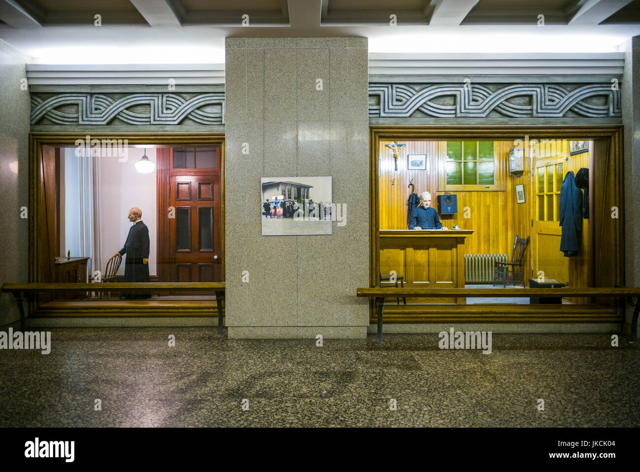 Canada, Quebec, Montreal, Oratory of Saint Joseph, display honoring the ...