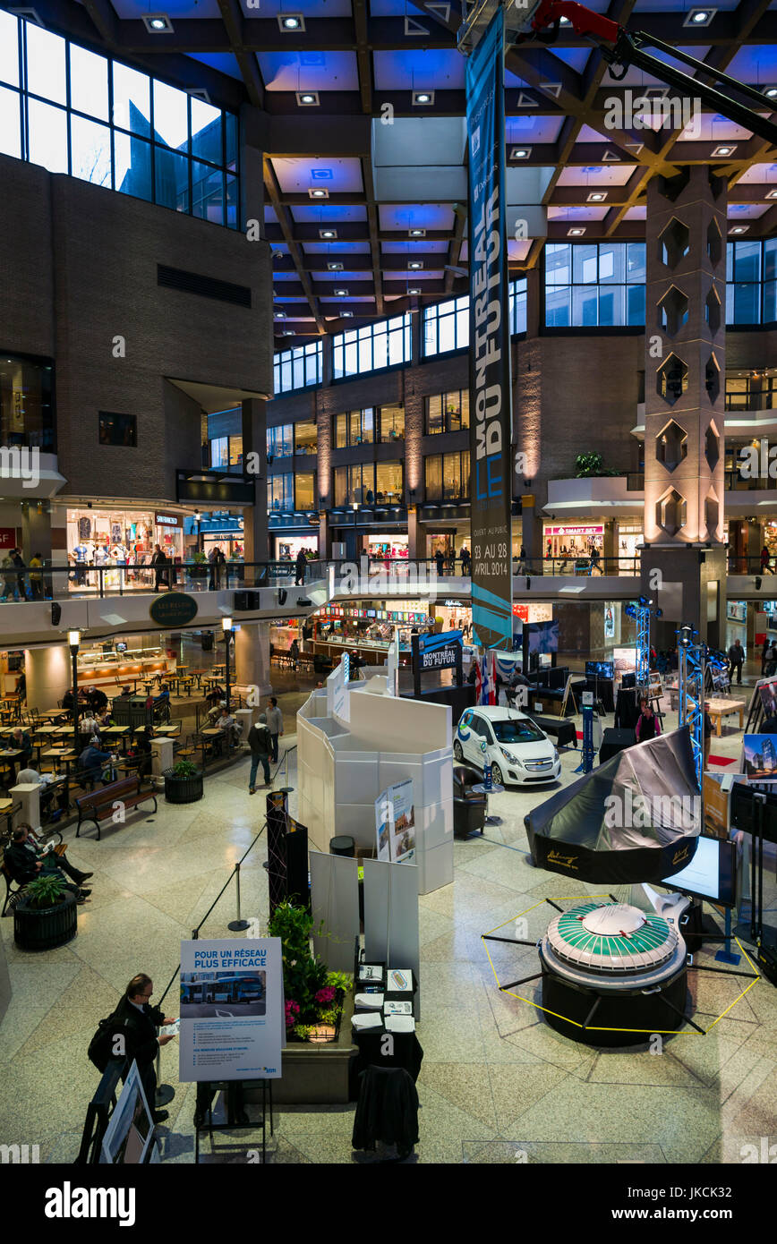 Canada, Quebec, Montreal, Complexe Desjardins, shopping mall interior ...