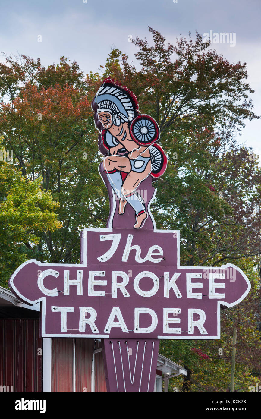 USA, North Carolina, Cherokee, Cherokee Indian Reservation, Native ...