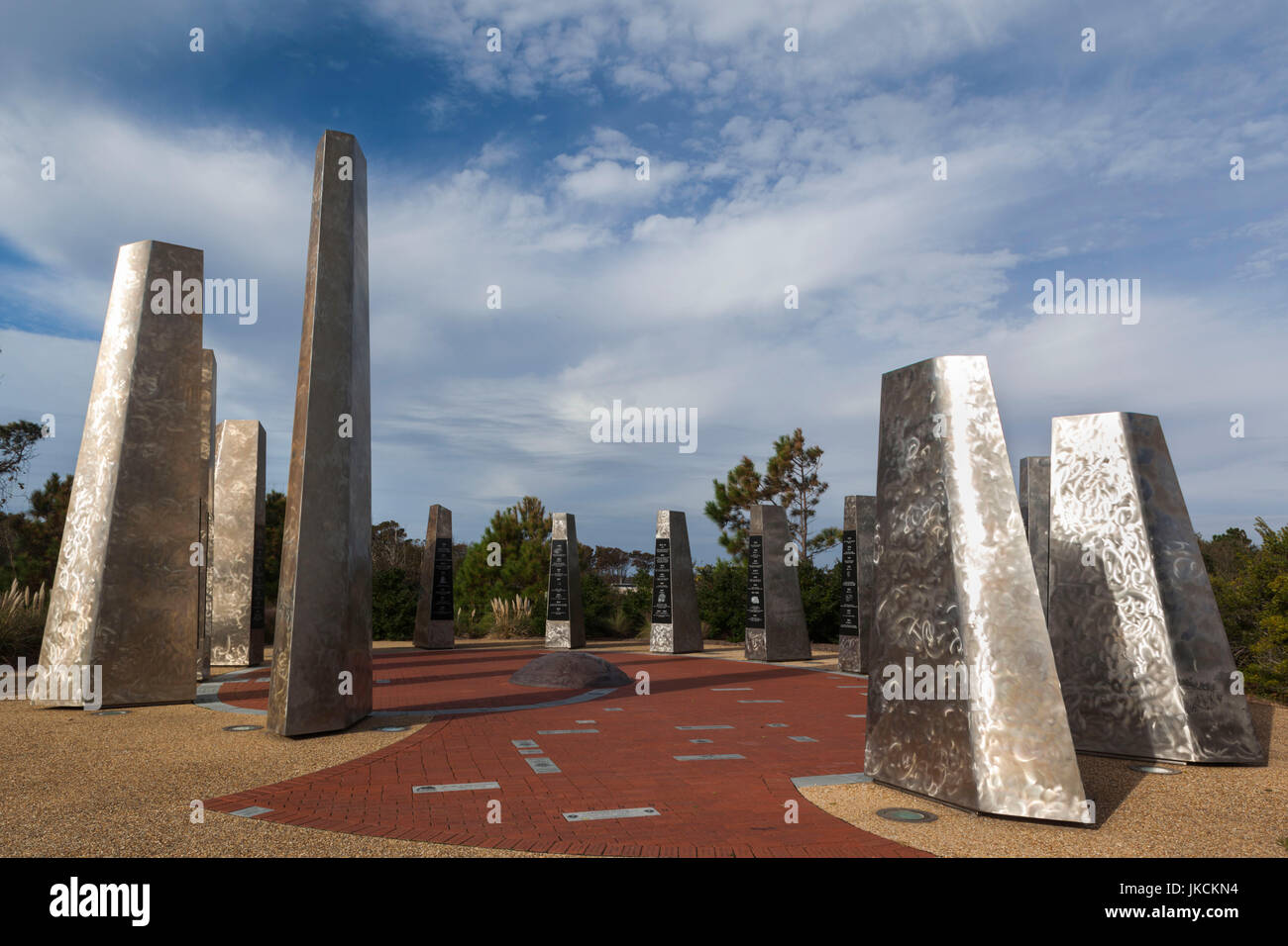 USA, North Carolina, Kitty Hawk, Monument to a Century of Flight Stock ...