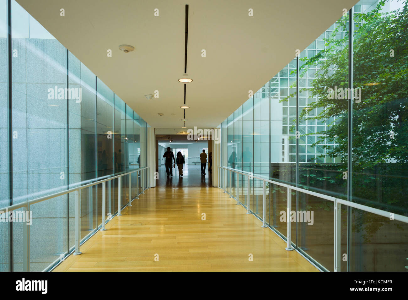 Interior passageway from old to new buildings hi-res stock photography ...