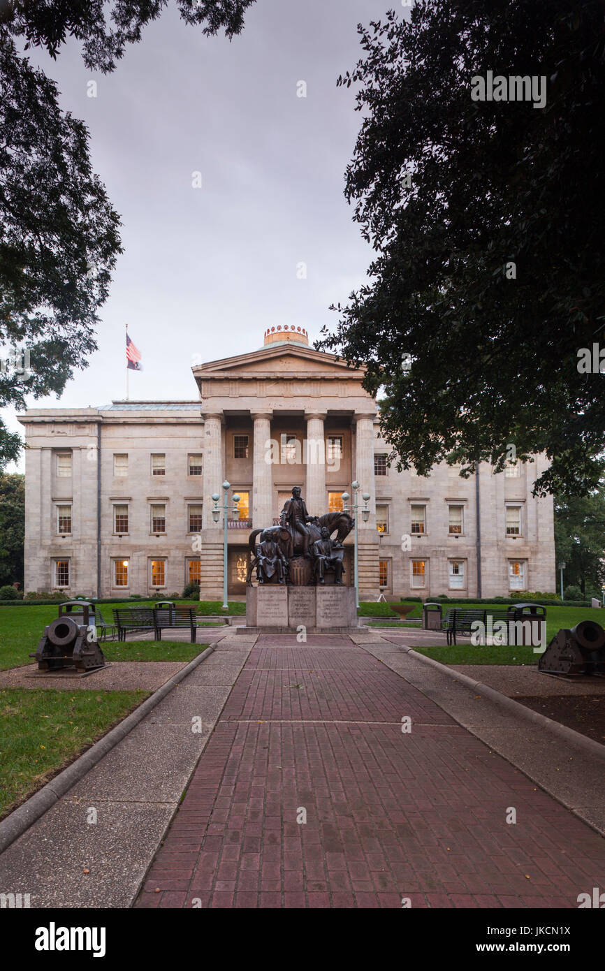 USA, North Carolina, Raleigh, North Carolina State Capitol, exterior ...