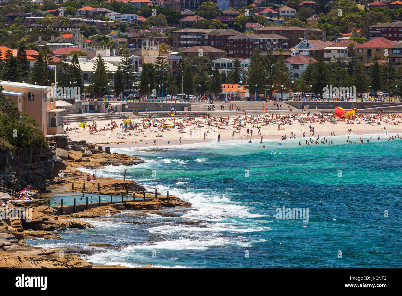 Australia, New South Wales, NSW, Sydney, Coogee, Coogee Beach, elevated ...