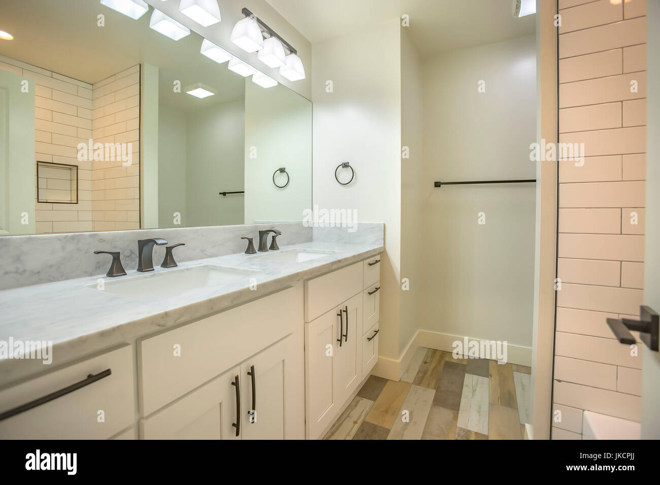 Model homes always show off beautiful bathrooms with clever design ...