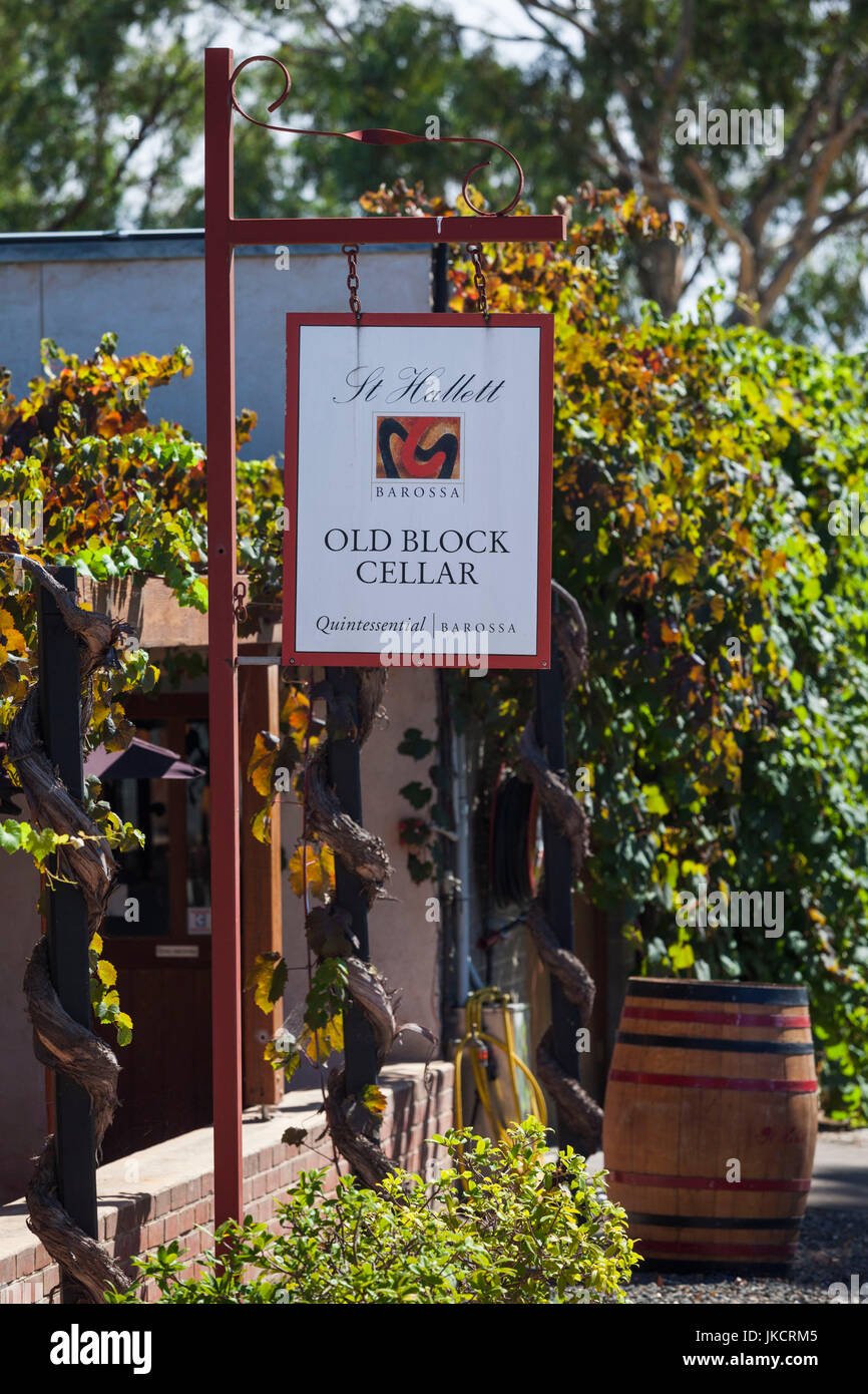 Australia, South Australia, Barossa Valley, Tanunda, St. Hallett Winery ...