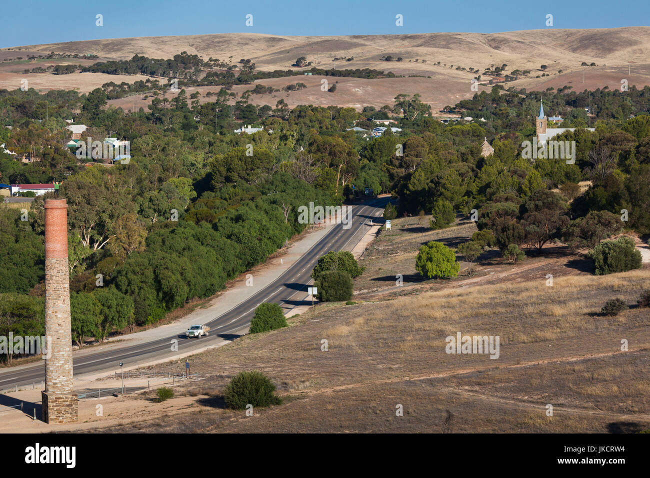Australia, South Australia, Burra, former copper mining town,elevated ...