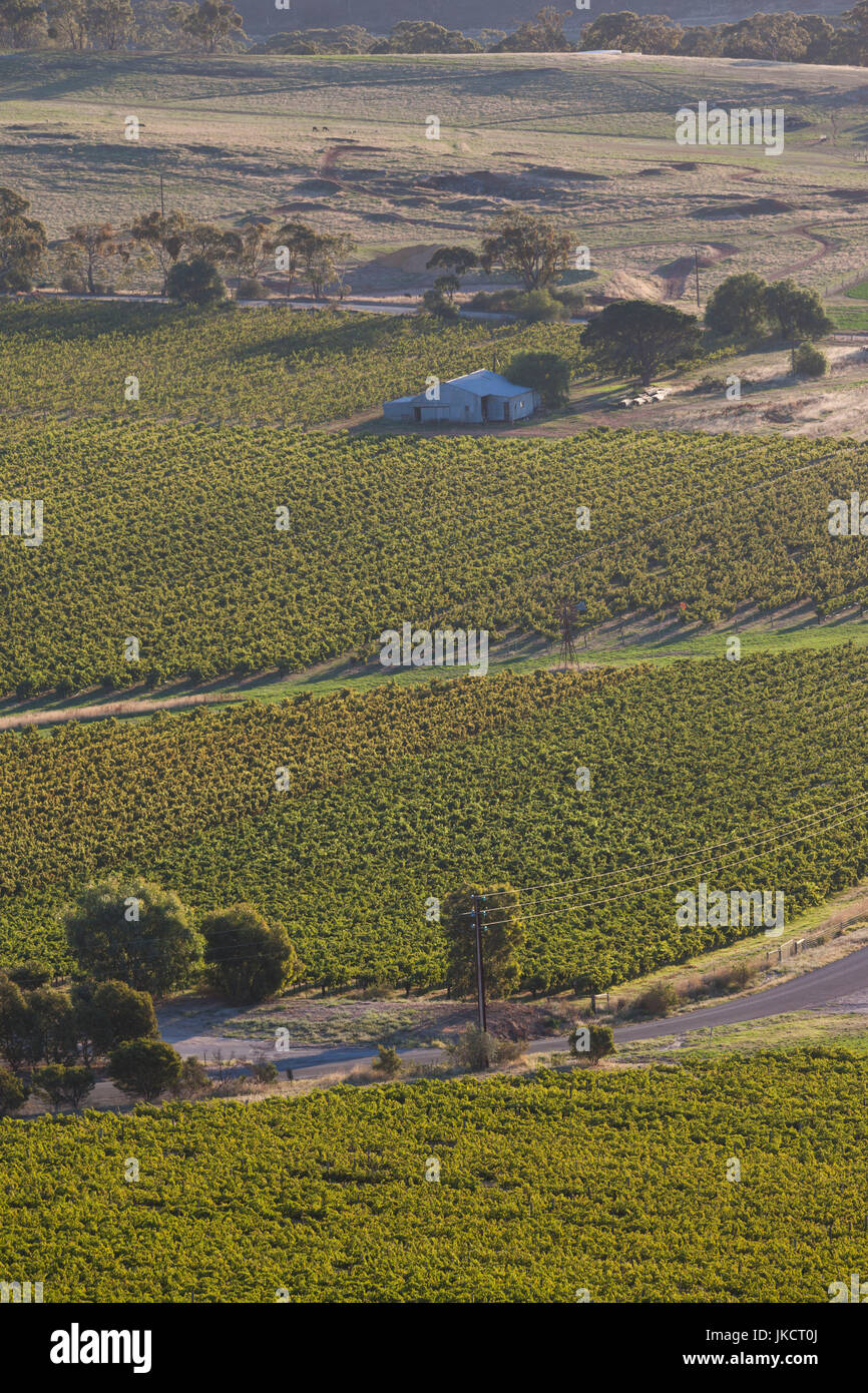 Australia, South Australia, Clare Valley, Clare, elevated view of ...