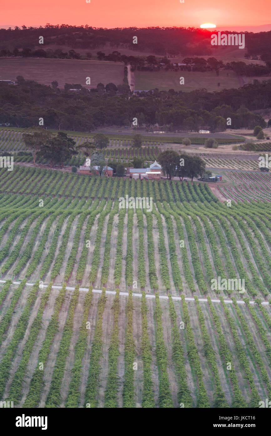 Australia, South Australia, Clare Valley, Clare, elevated view of ...
