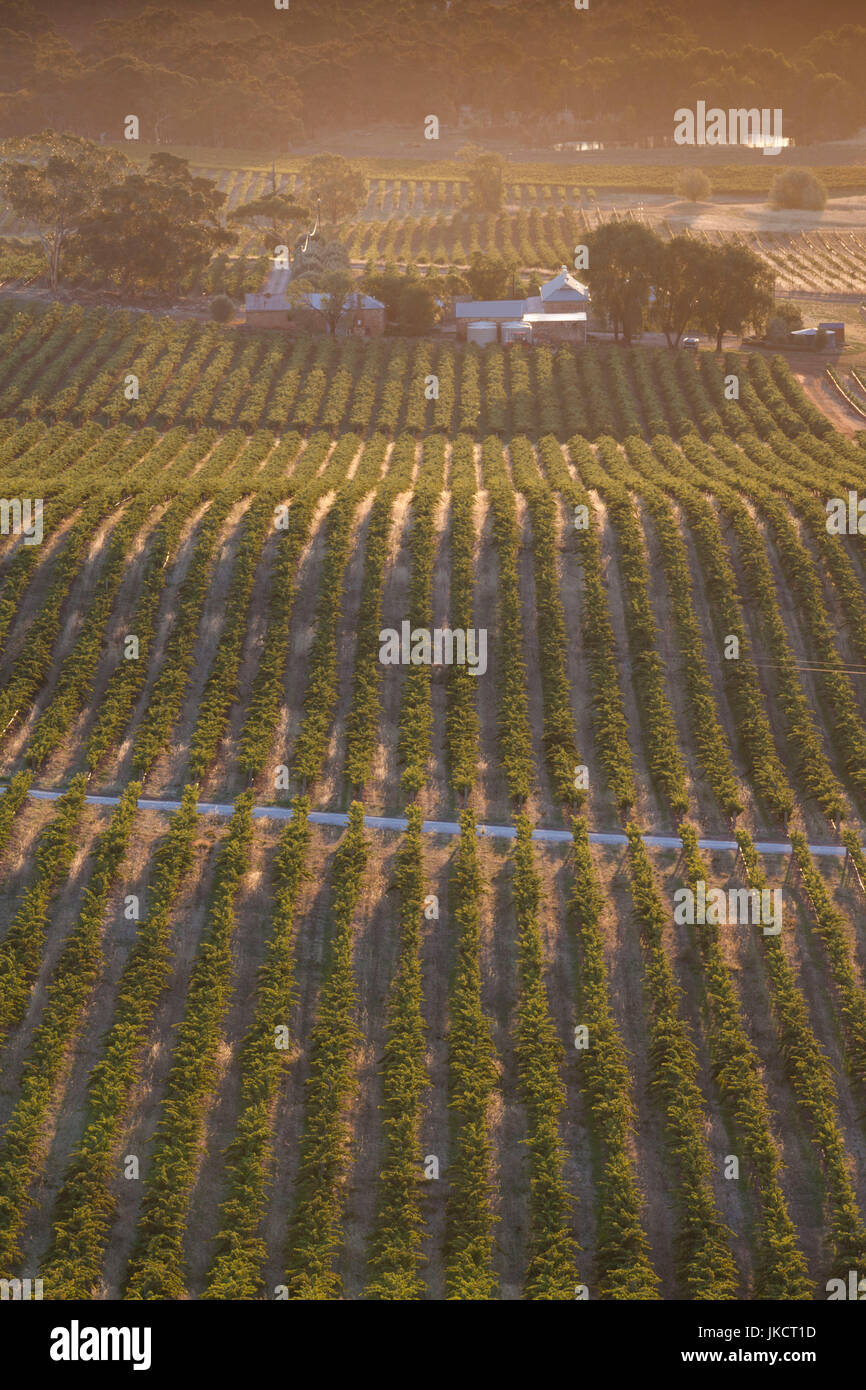 Australia, South Australia, Clare Valley, Clare, elevated view of ...