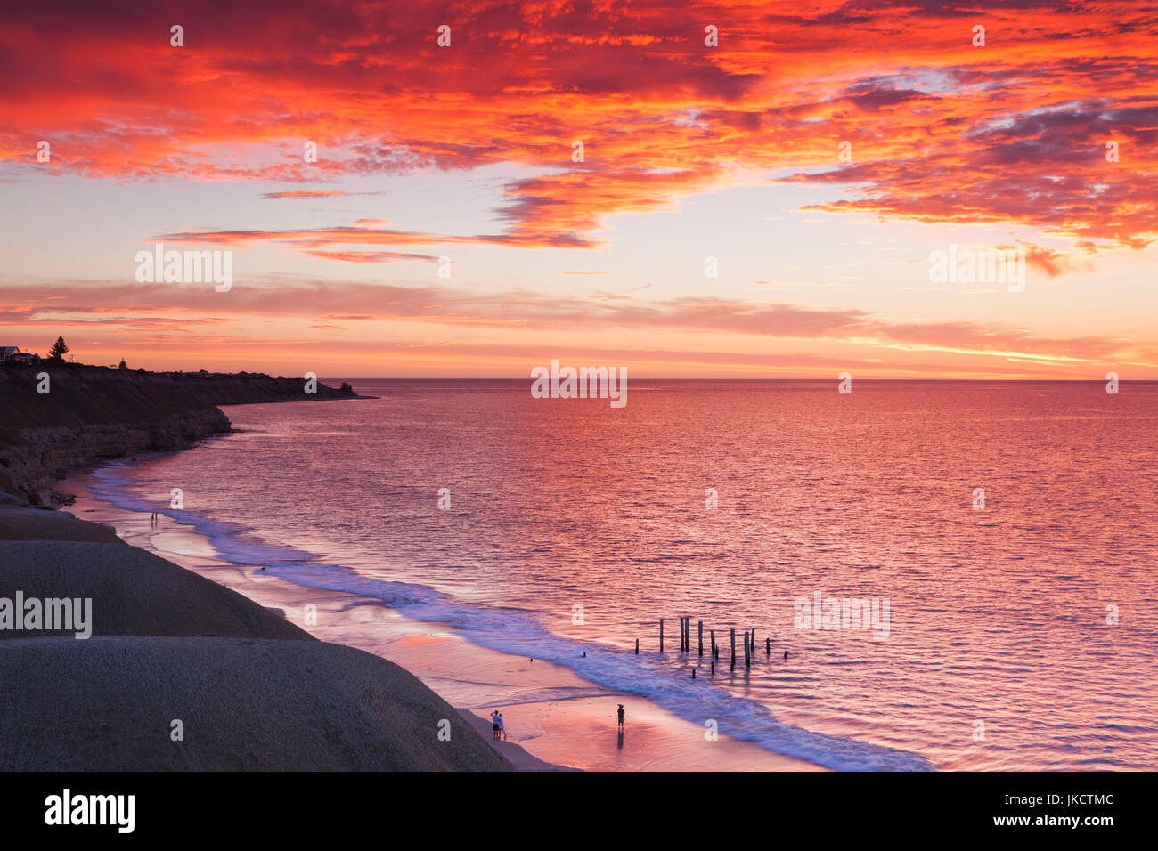 Australia, South Australia, Fleurieu Peninsula, Port Willunga, sunset ...