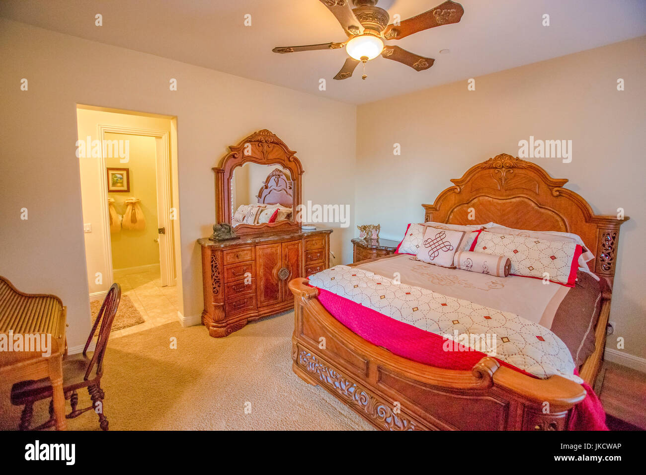 This is a bedroom in a real estate shoot for a model home in southern ...