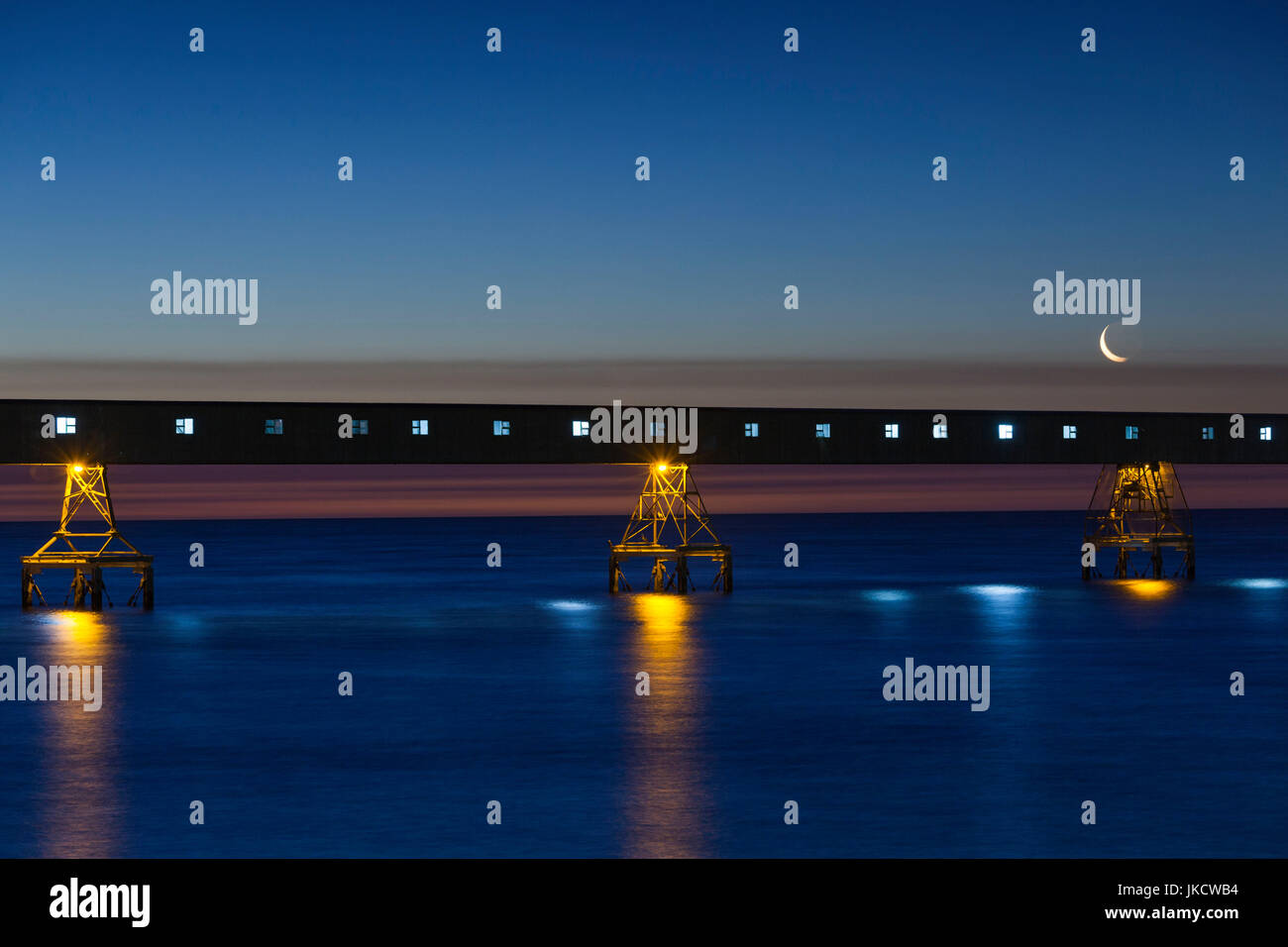 Australia, South Australia, Yorke Peninsula, Wallaroo, port jetty and ...