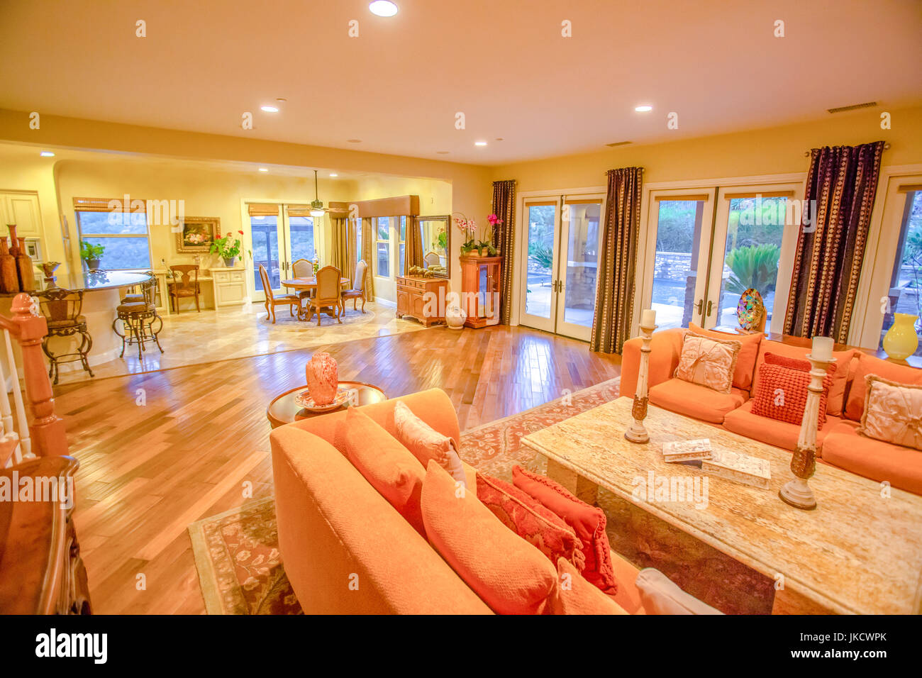 Living room in model home in southern California ready for a real ...