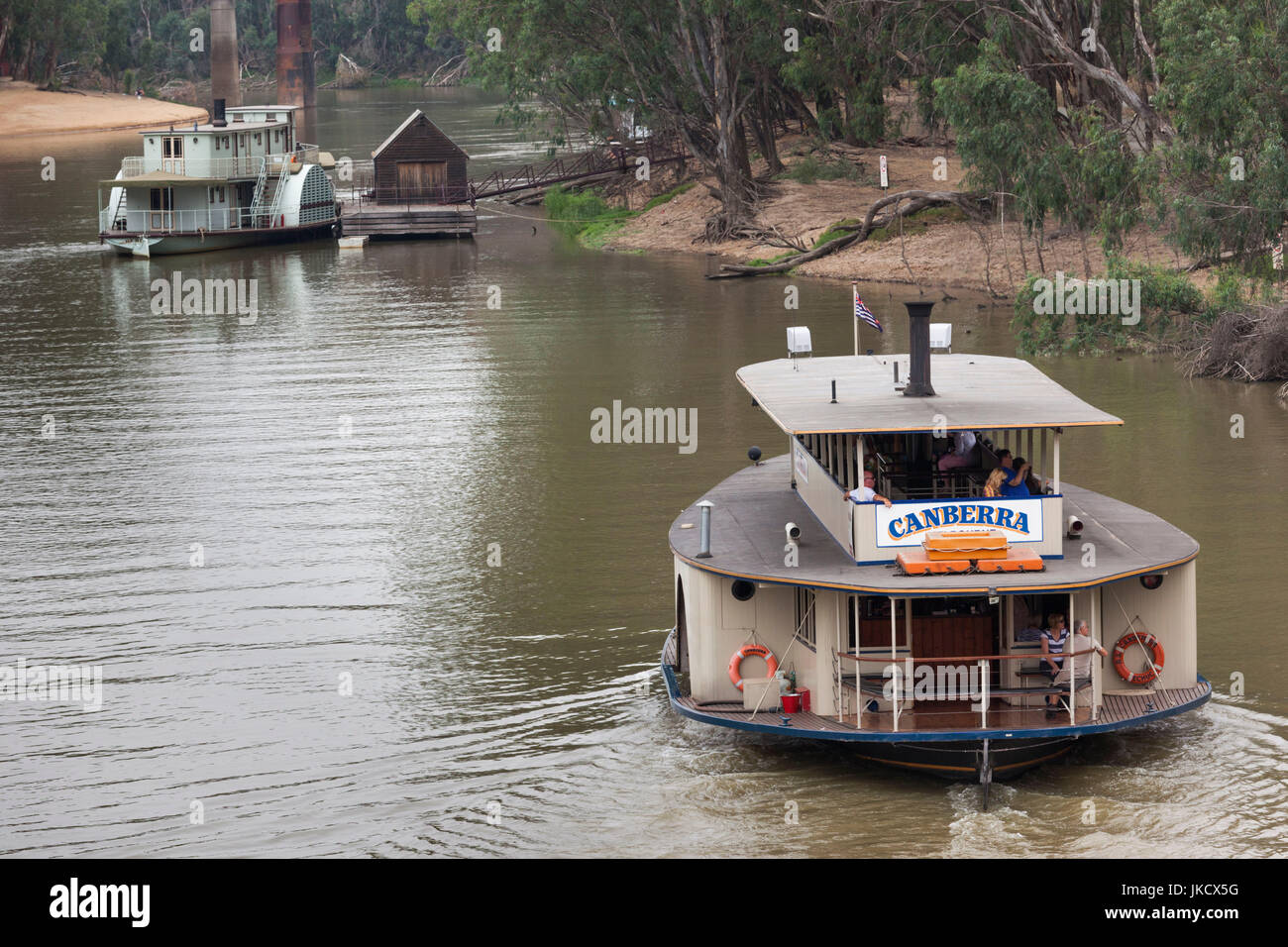 Australia, Victoria, VIC, Echuca, Historic Port of Echuca, Murray River ...