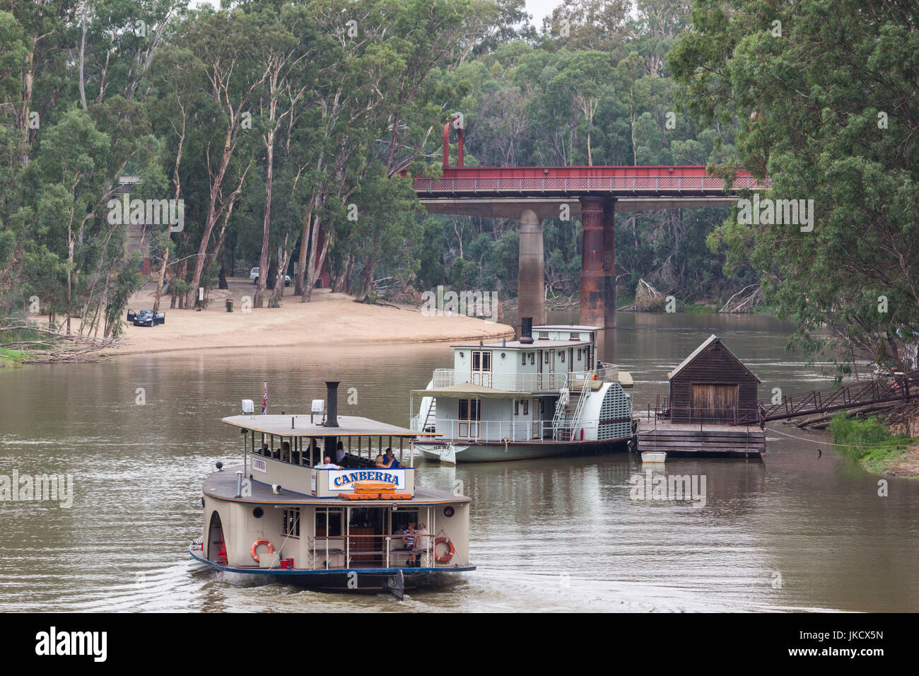 Australia, Victoria, VIC, Echuca, Historic Port of Echuca, Murray River ...