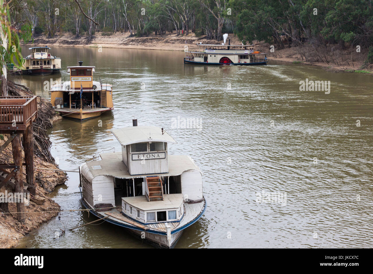 Australia, Victoria, VIC, Echuca, Historic Port of Echuca, Murray River ...