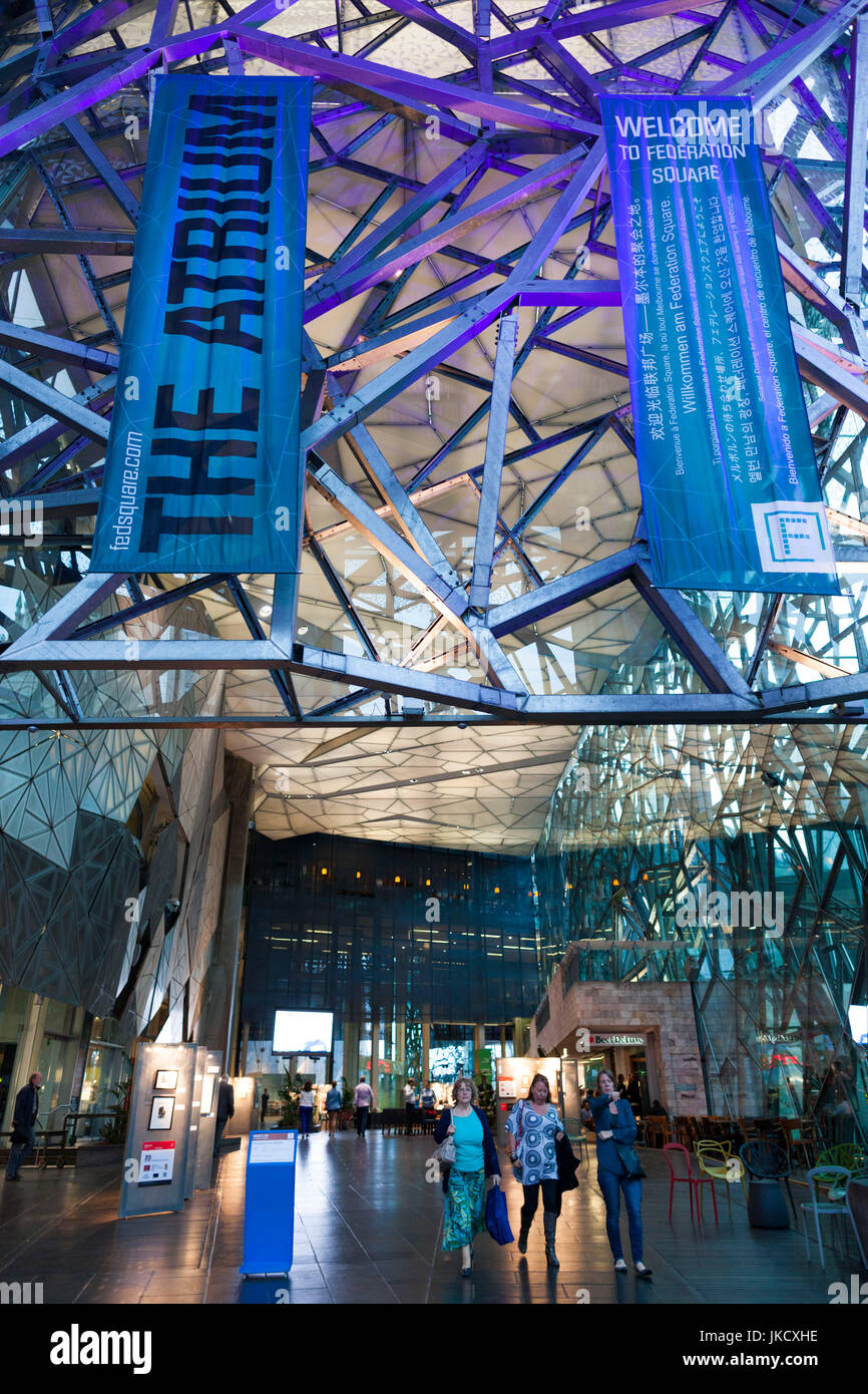 Australia, Victoria, VIC, Melbourne, Federation Square, The Atrium ...