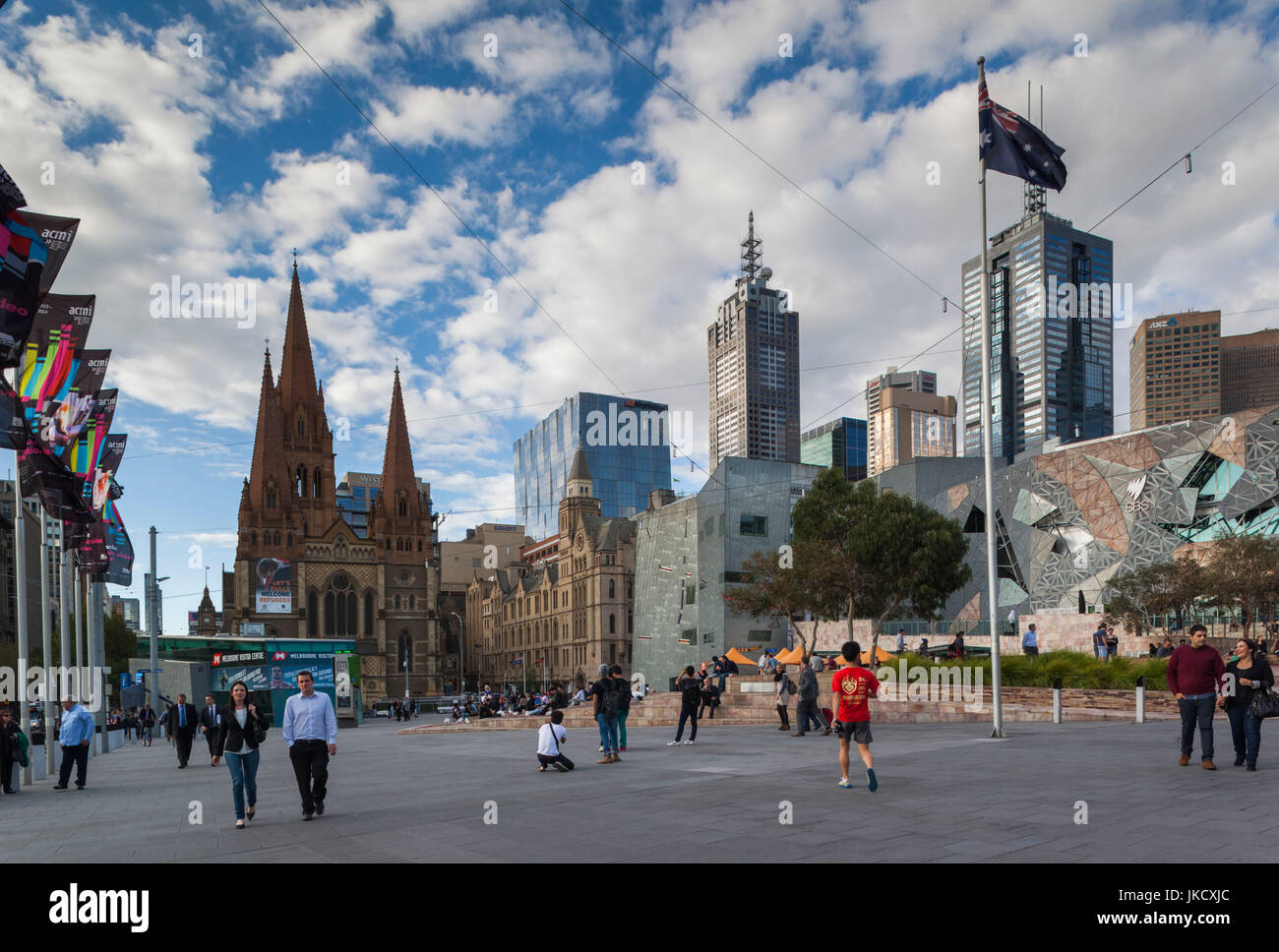 Federation square exterior melbourne hi-res stock photography and ...