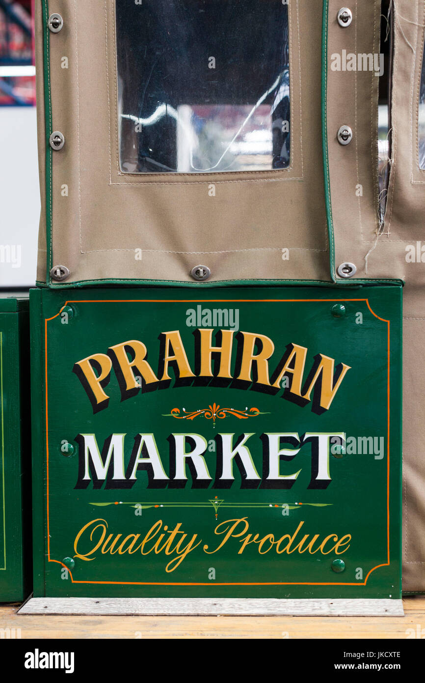 Australia, Victoria, VIC, Melbourne, Prahan, Prahan Market, sign Stock ...
