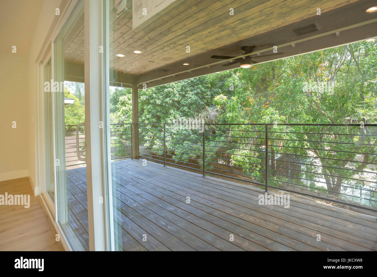 Doors to the house and a view of both inside and outside Stock Photo ...